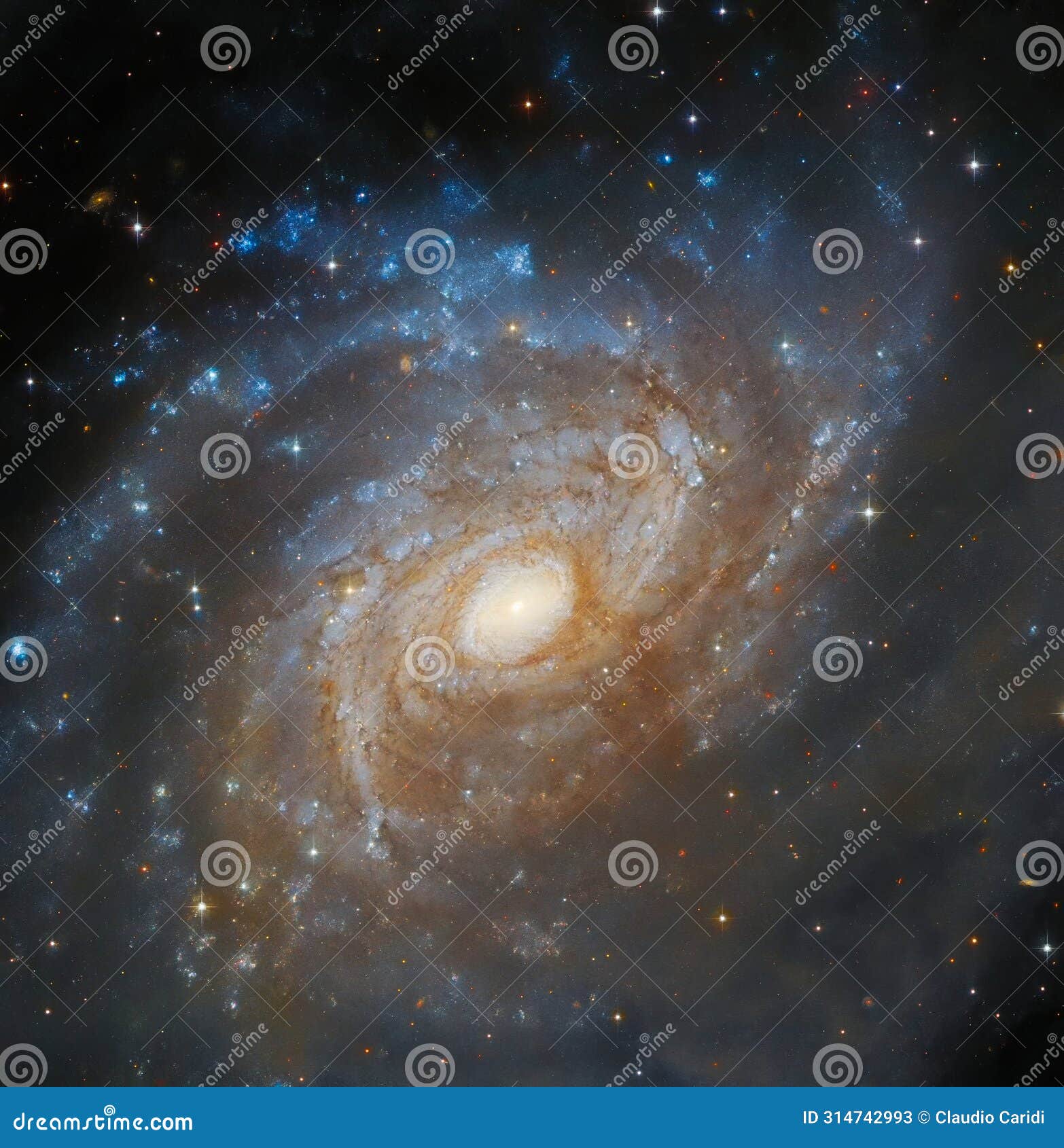 Spiral Galaxy IC 4633 in Outer Space Stock Image - Image of outer ...