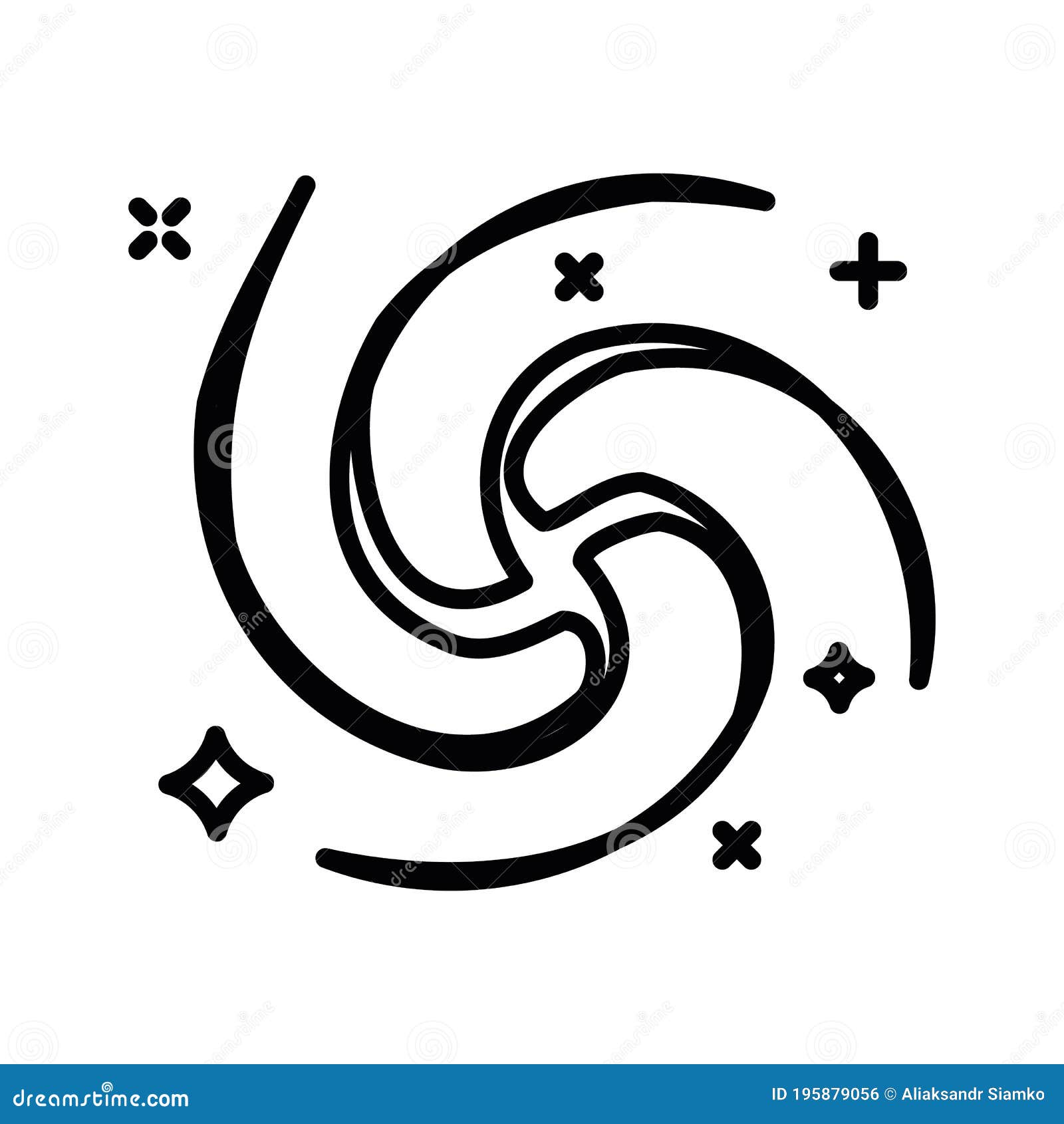 Spiral Galaxy Icon Vector Isolated Stock Vector - Illustration of ...