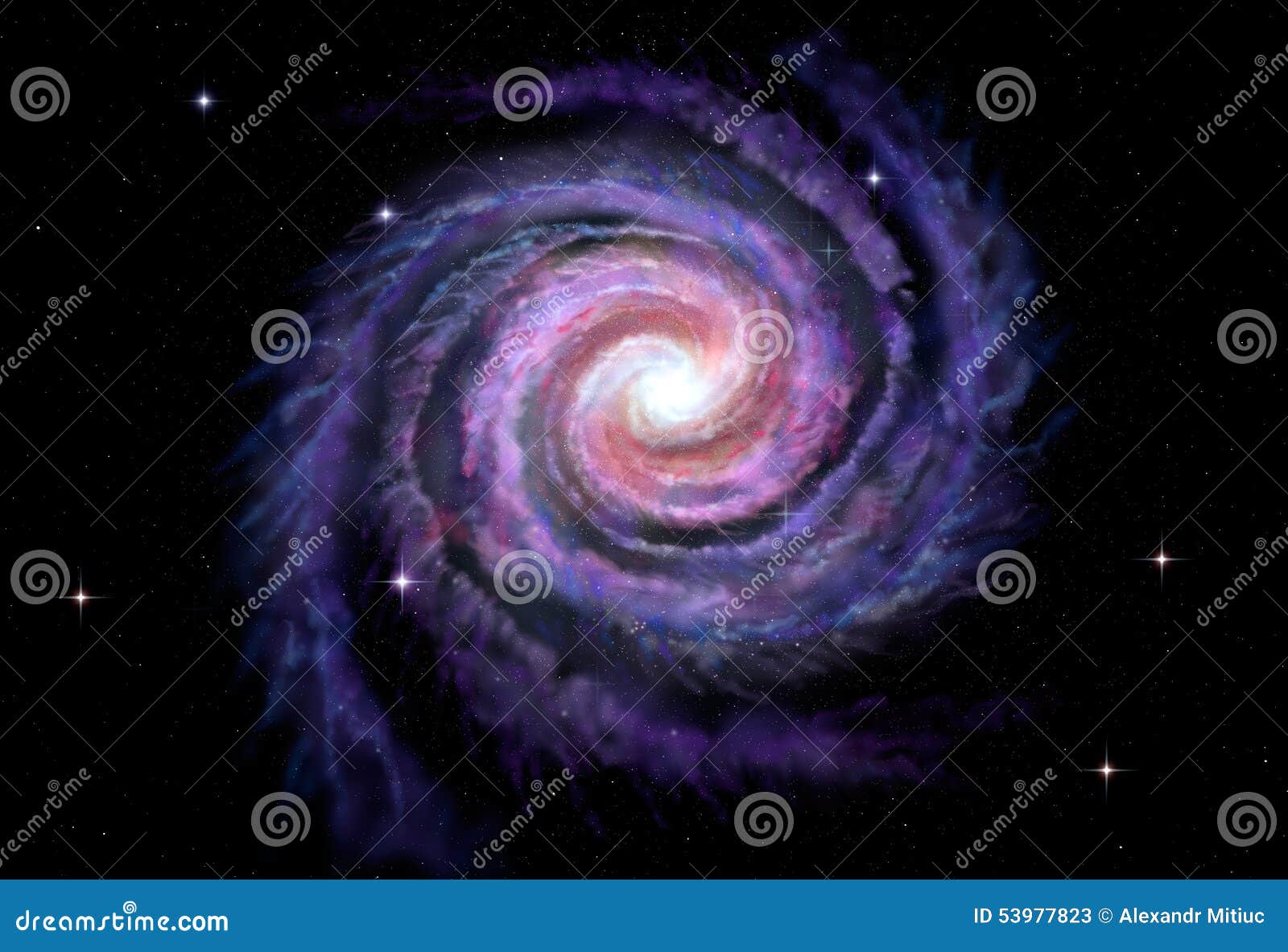Spiral Galaxy, Illustration of Milky Way Stock Illustration ...