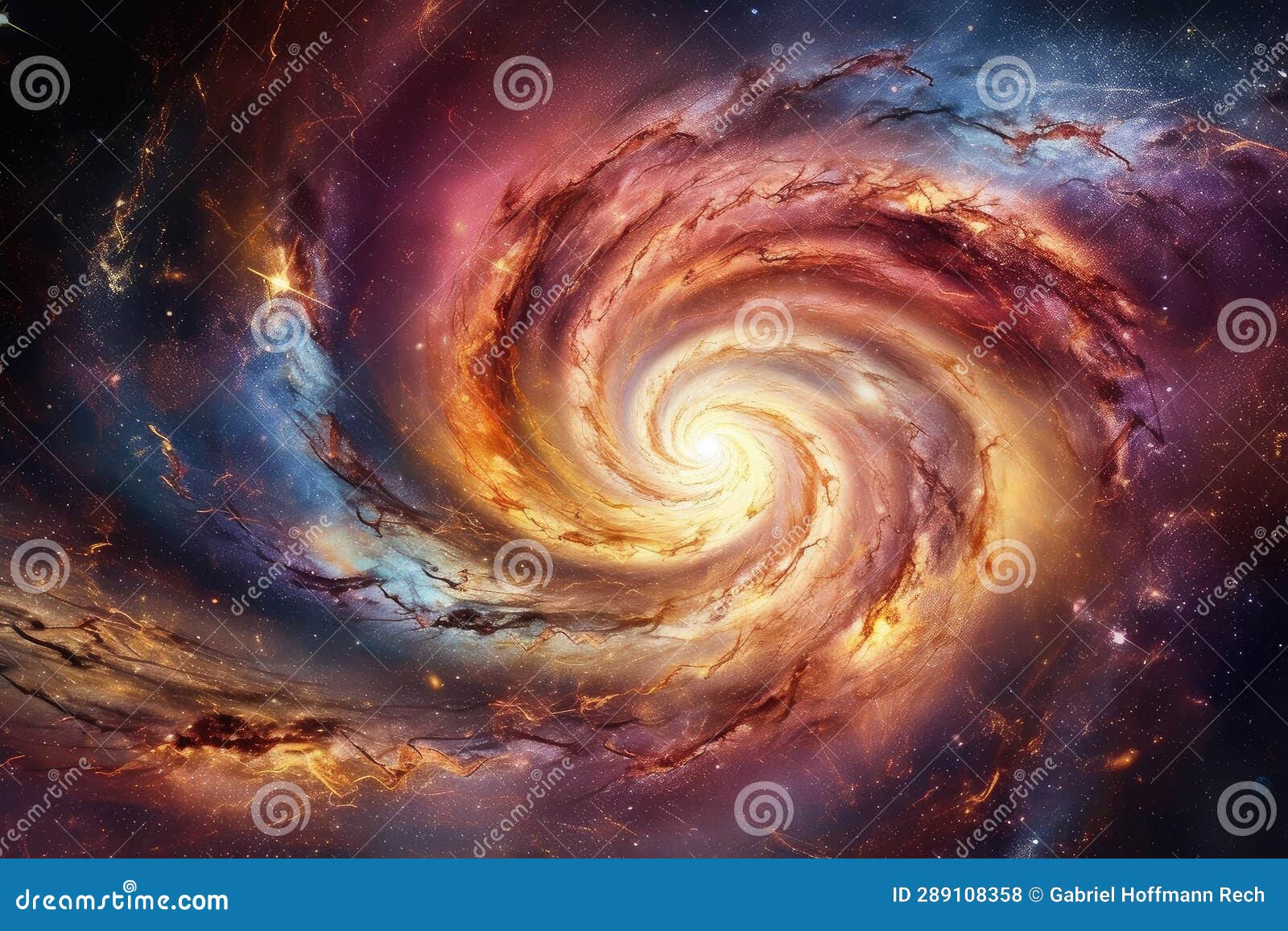 Spiral Galaxy between Nebulae and Planets, Captured in Celestial Serenity., Generative IA Stock ...
