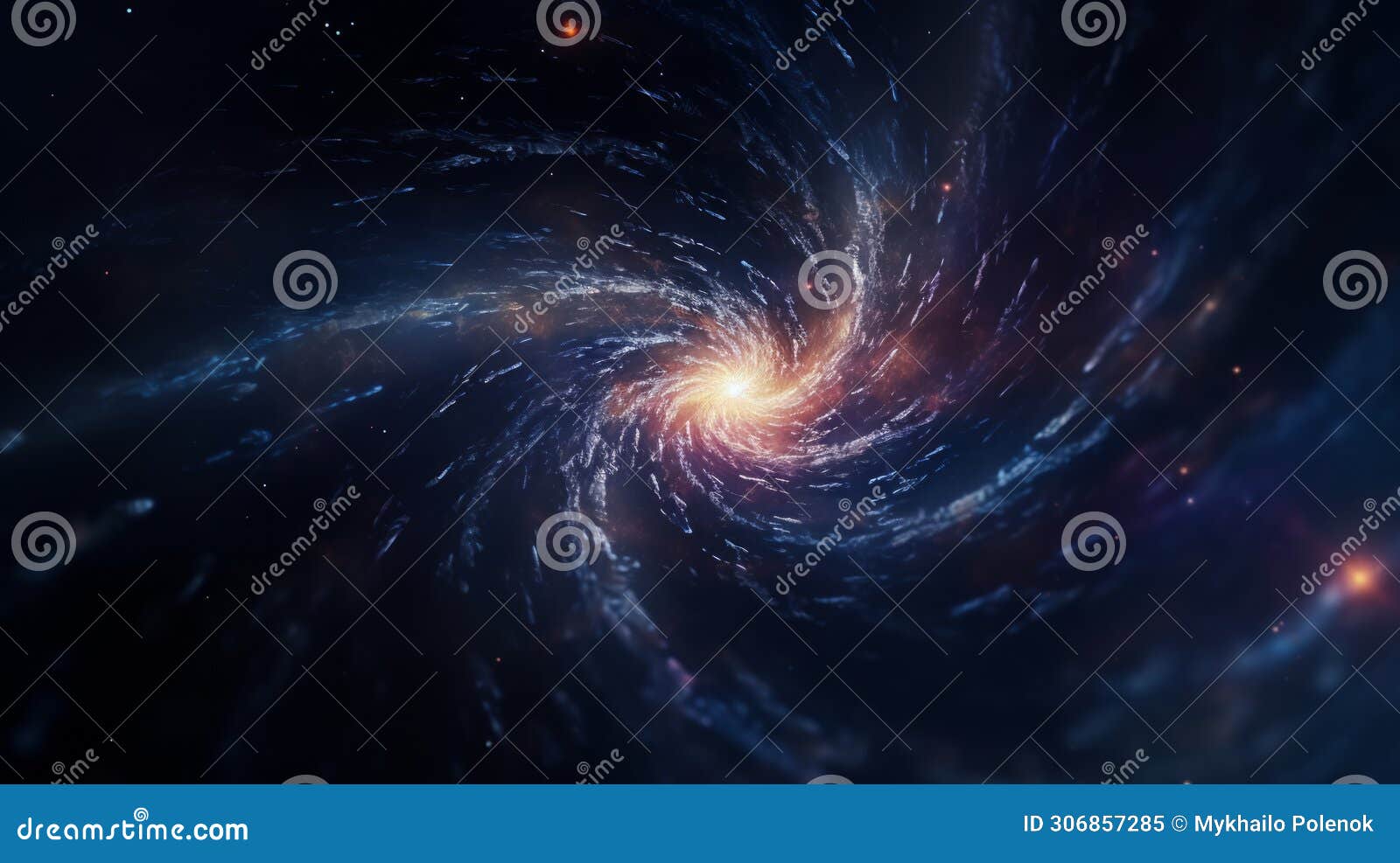 Spiral Galaxy. Neural Network AI Generated Stock Image - Image of bang ...