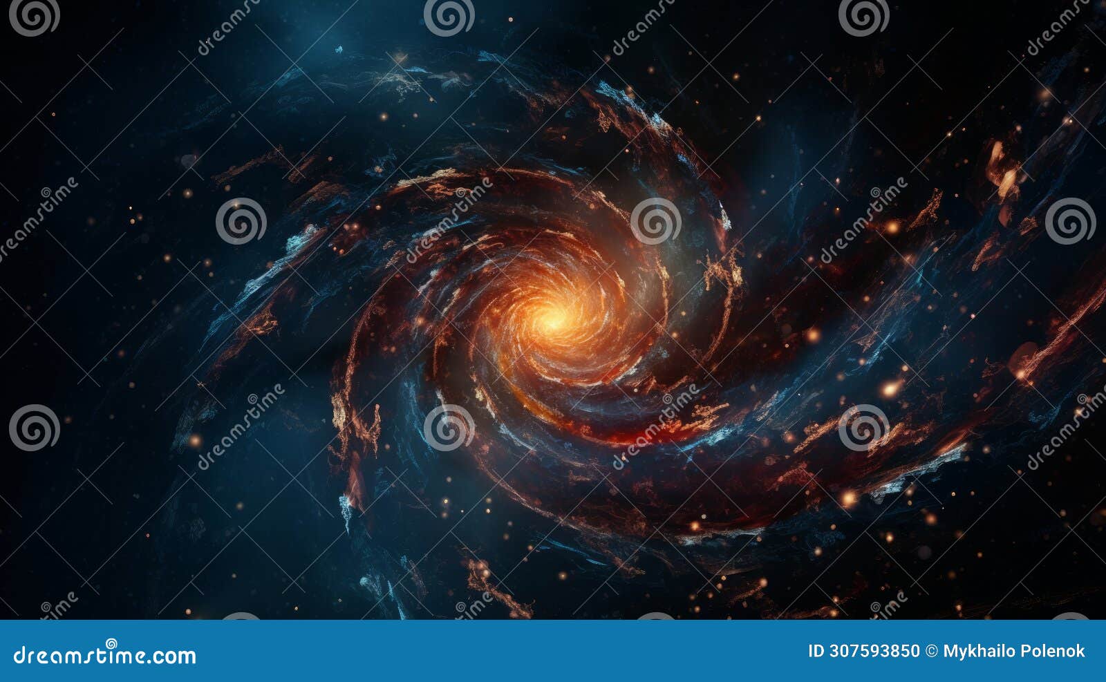Spiral Galaxy. Neural Network AI Generated Stock Photo - Image of ...