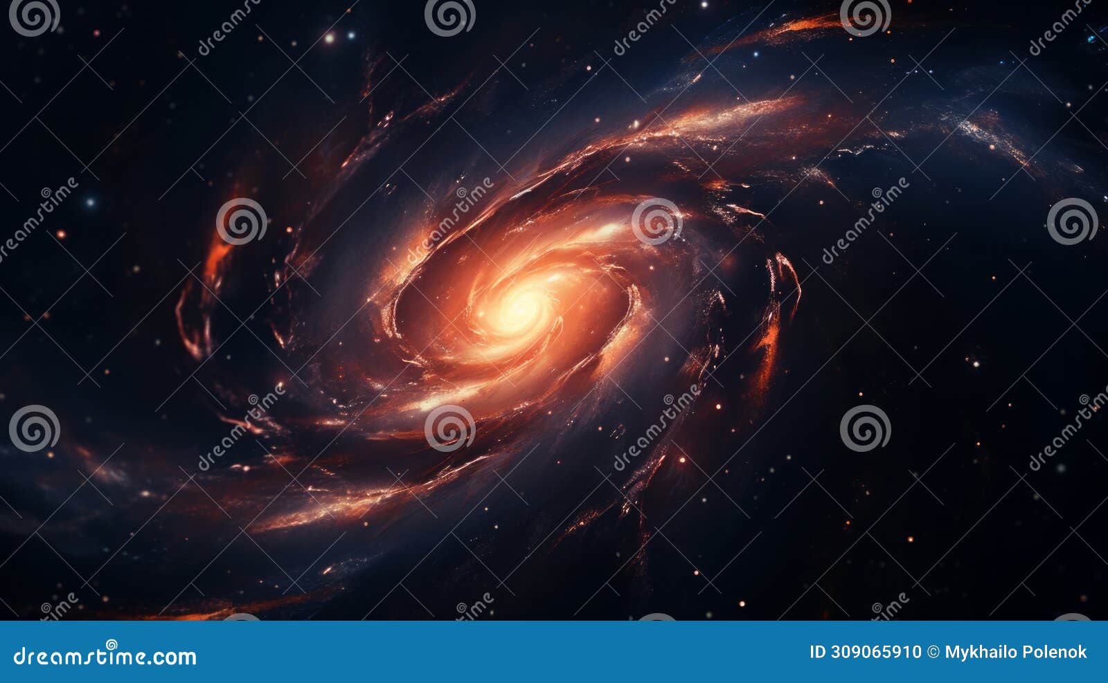 Spiral Galaxy. Neural Network AI Generated Stock Photo - Image of ...