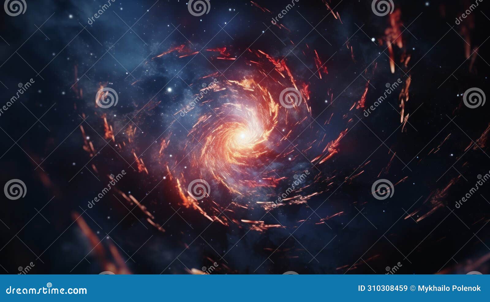 Spiral Galaxy. Neural Network AI Generated Stock Image - Image of ...
