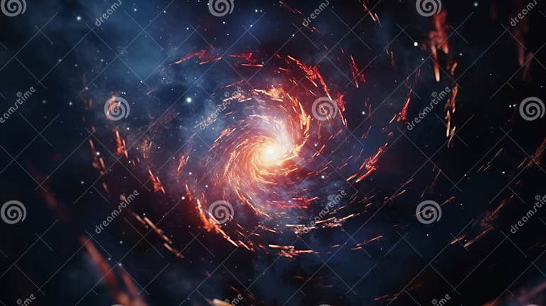 Spiral Galaxy. Neural Network AI Generated Stock Image - Image of ...