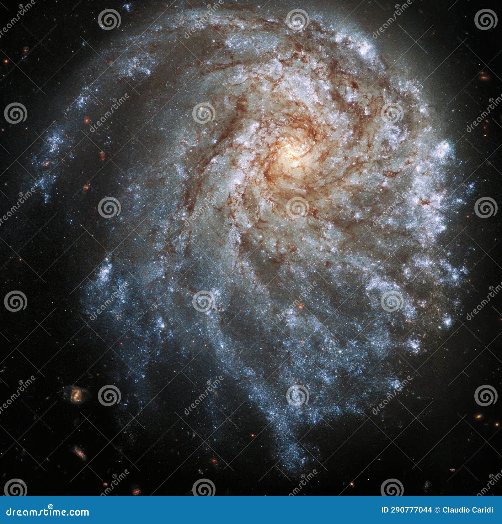 Spiral Galaxy NGC 2276 Constellation Cepheus Stock Illustration ...