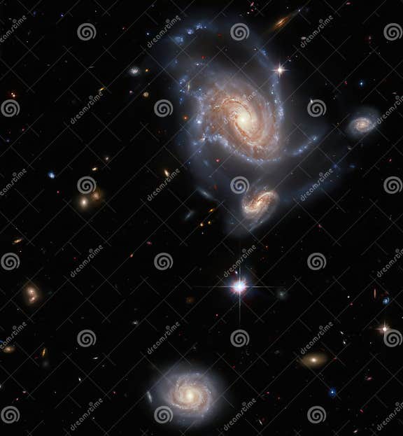 Spiral Galaxy NGC 1356 in Outer Space Stock Image - Image of starlight ...