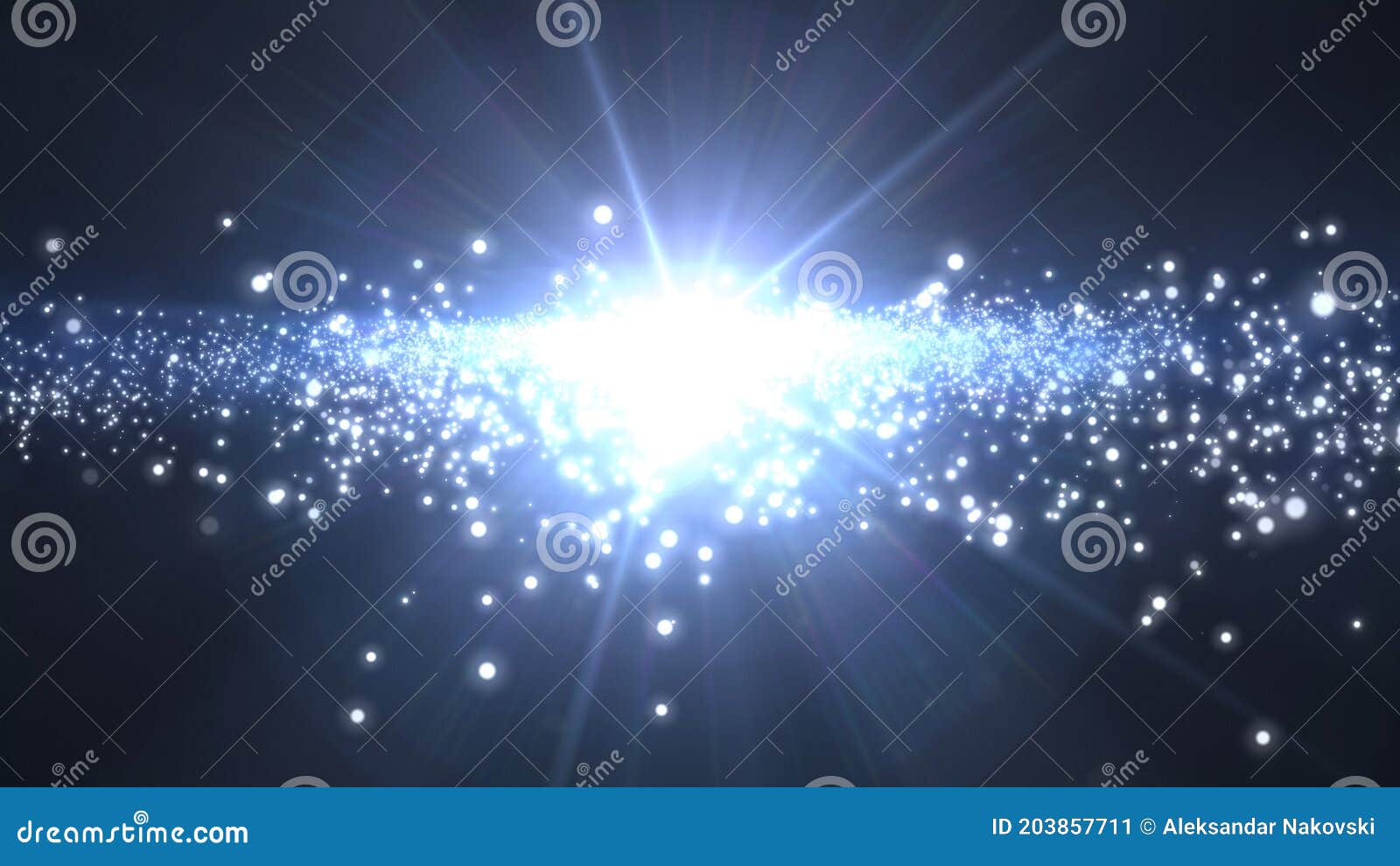 Spiral Galaxy Ray Light Particle Stock Illustration - Illustration of ...