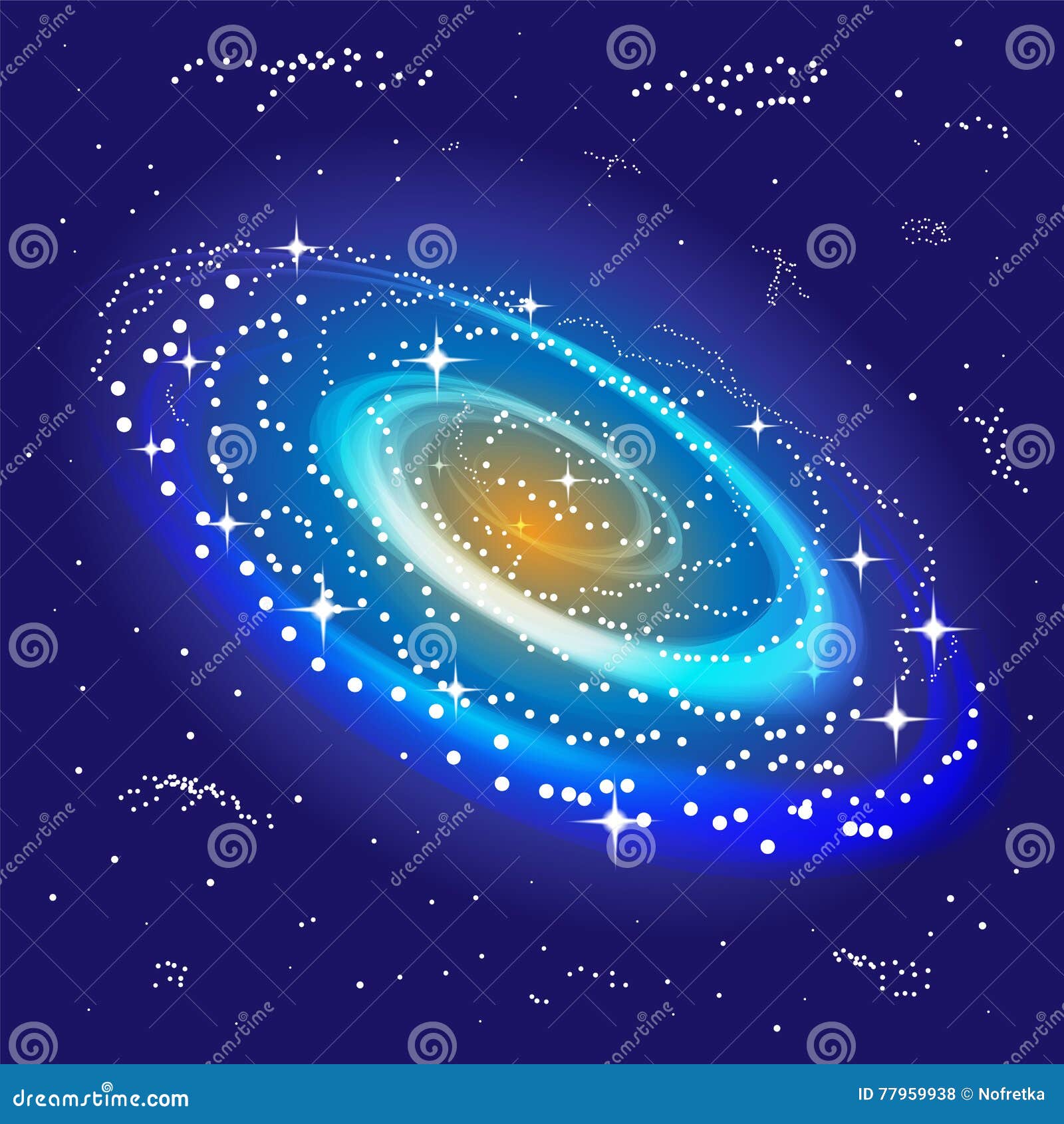 Galaxy Shining Objects Vector Abstract Background | CartoonDealer.com ...