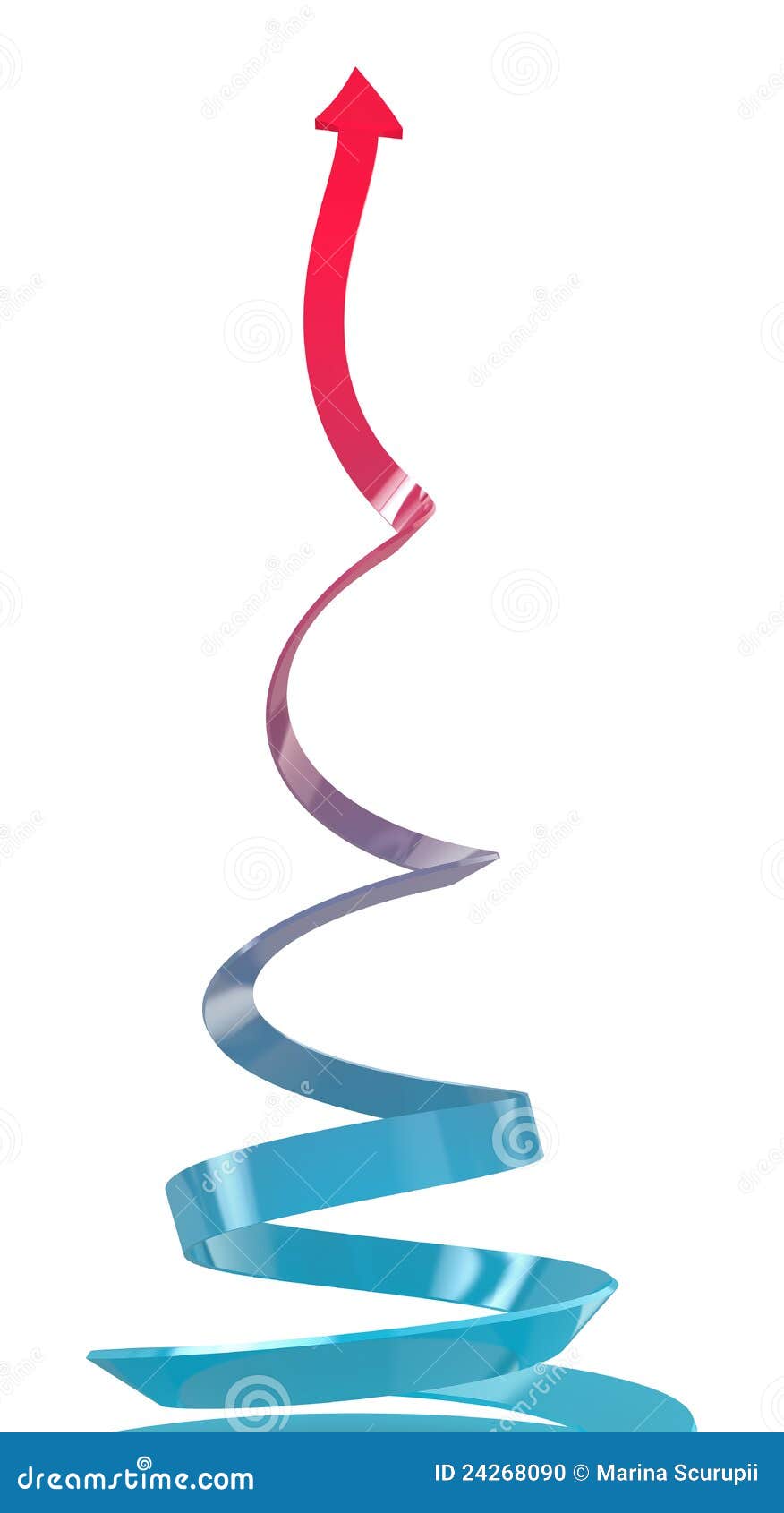 Growth Spiral As Personal Progress And Development Monocolor Outline ...