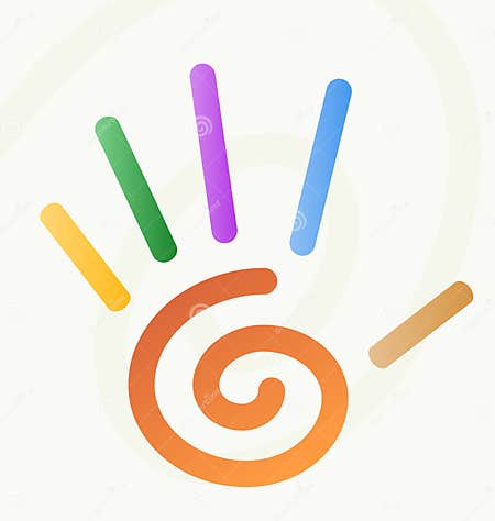 Spiral hand with fingers stock vector. Illustration of creative - 13786090