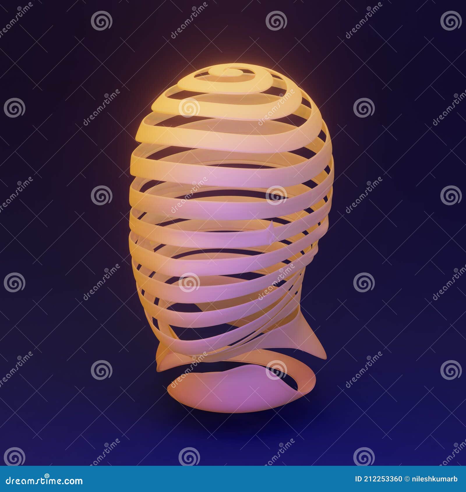 Spiral Head Model 3D Render Background HD Pastel Colours Royalty-Free ...
