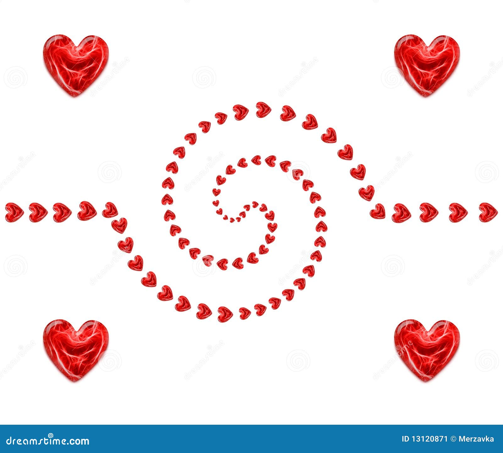 Spiral of hearts stock image. Image of three, concepts - 13120871