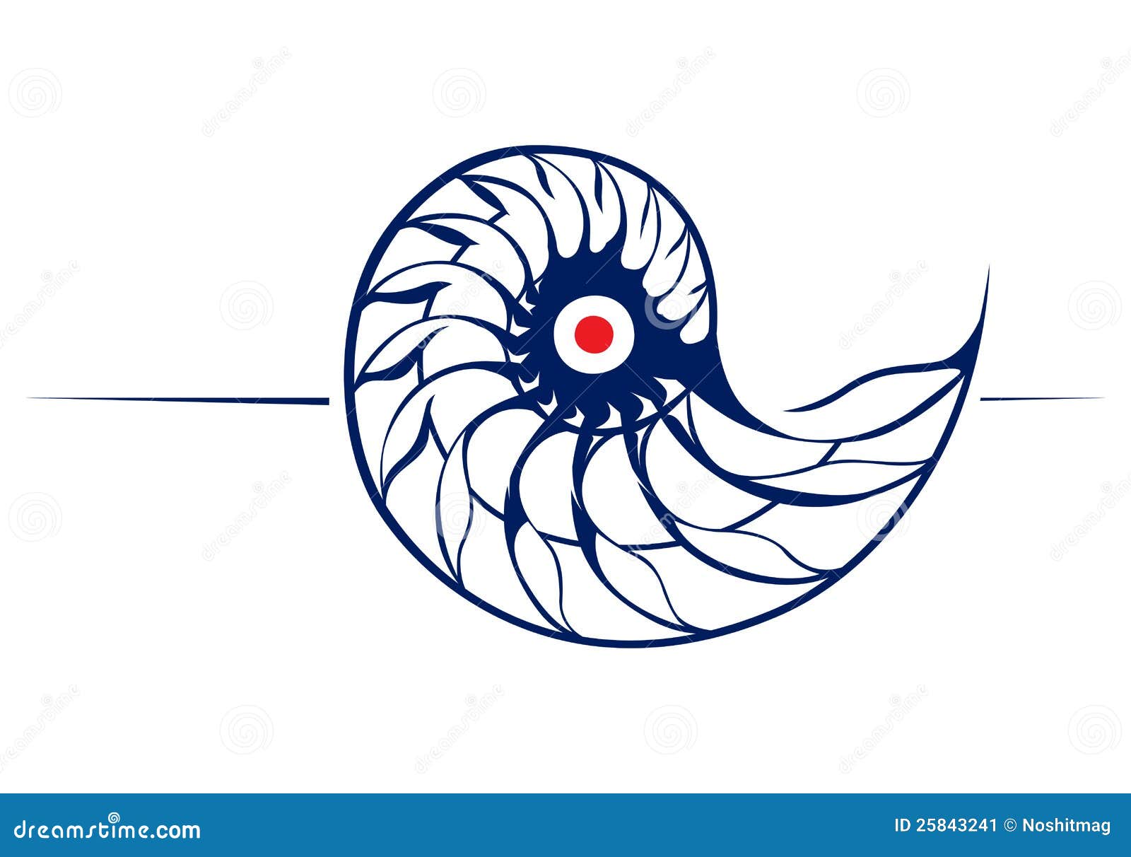 Spiral helix shell stock vector. Illustration of pattern - 25843241