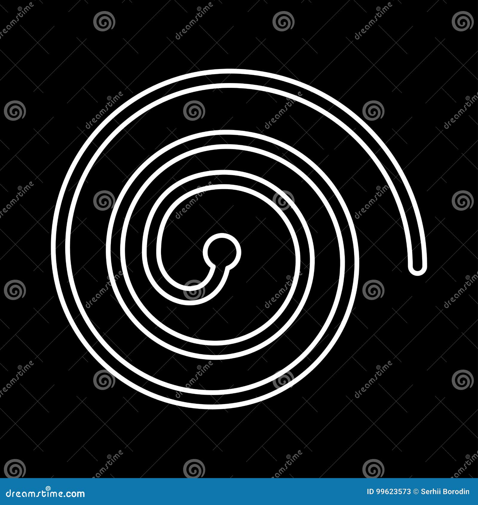 Spiral icon. stock vector. Illustration of gyre, color - 99623573