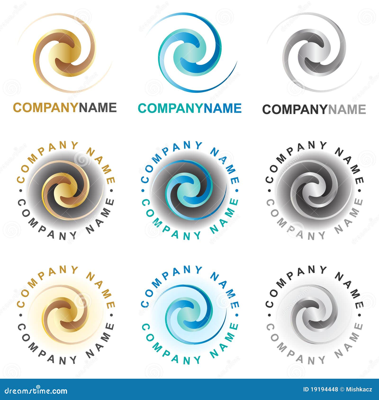 Spiral Icons And Logo Design Elements Vector Illustration ... Spiral Icons And Logo Design Elements Vector Illustration ...
