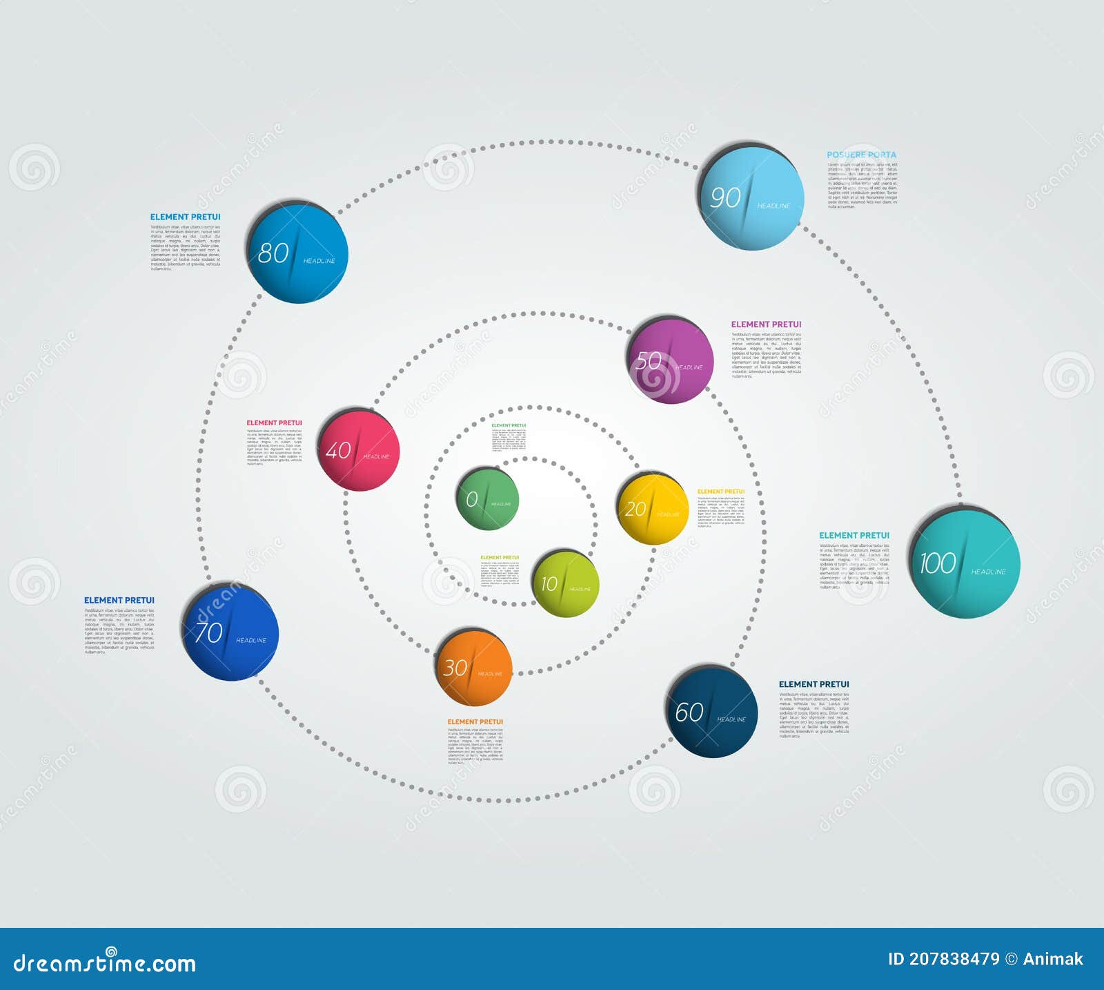Spiral Infographic, Diagram, Scheme Stock Vector - Illustration of ...