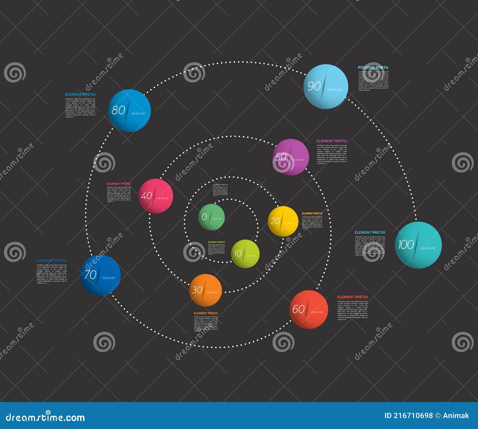 Spiral Infographic, Diagram, Scheme Stock Vector - Illustration of ...