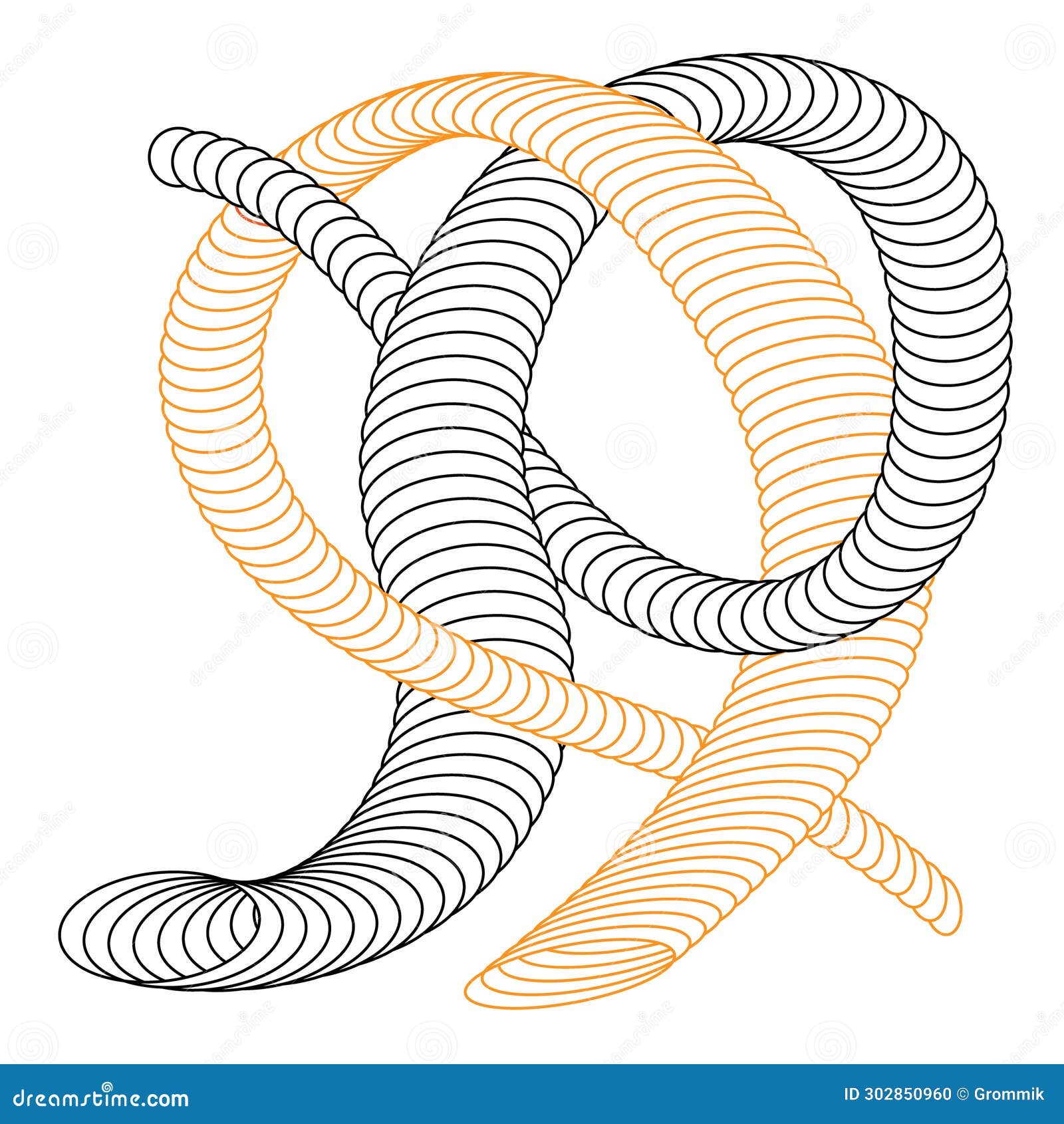 He Spiral. the Interweaving of Two Elements Stock Vector - Illustration ...