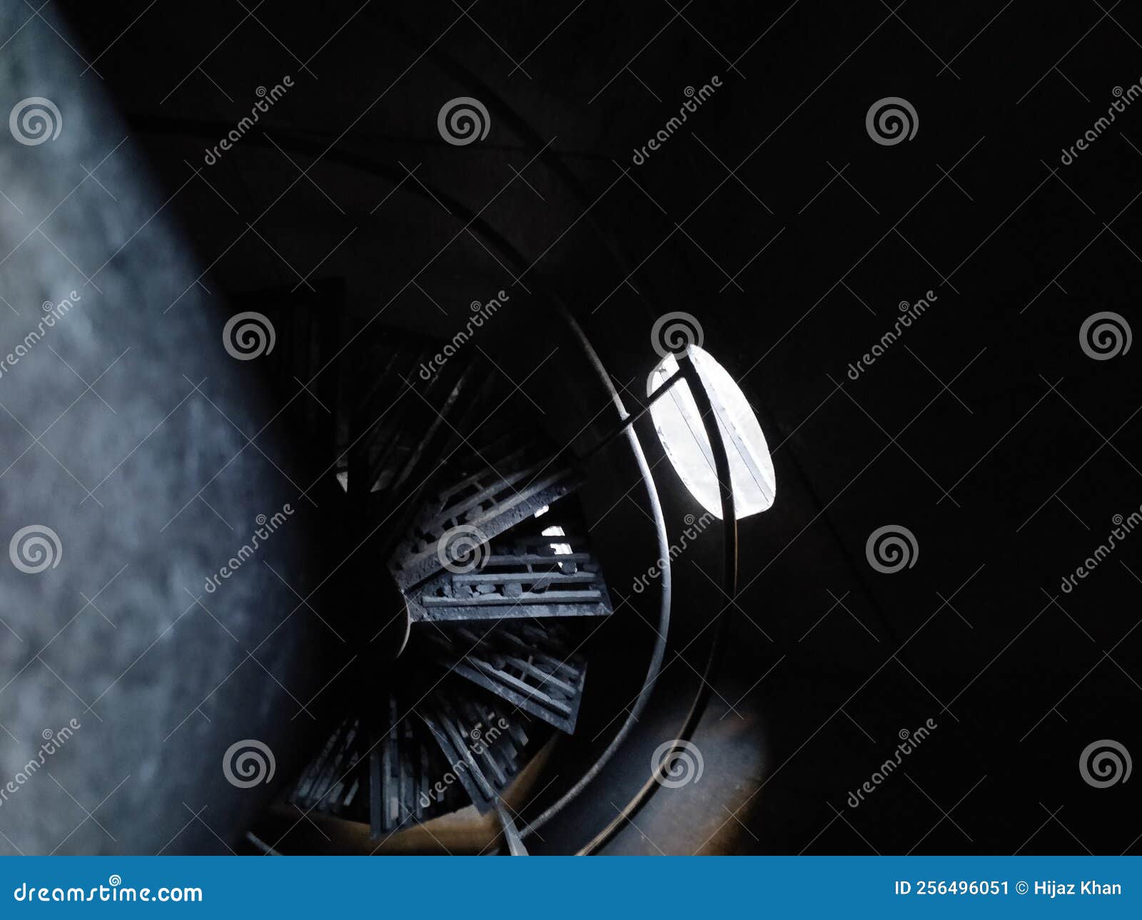 Spiral Ladder of Cargo Hatch Stock Image - Image of monochrome, text ...