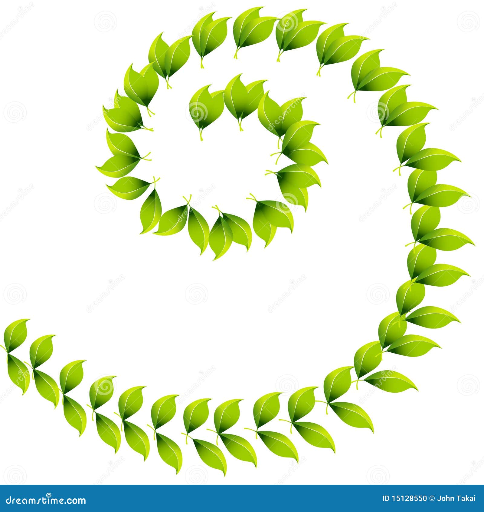 Spiral Leaf Design stock vector. Illustration of icon - 15128550