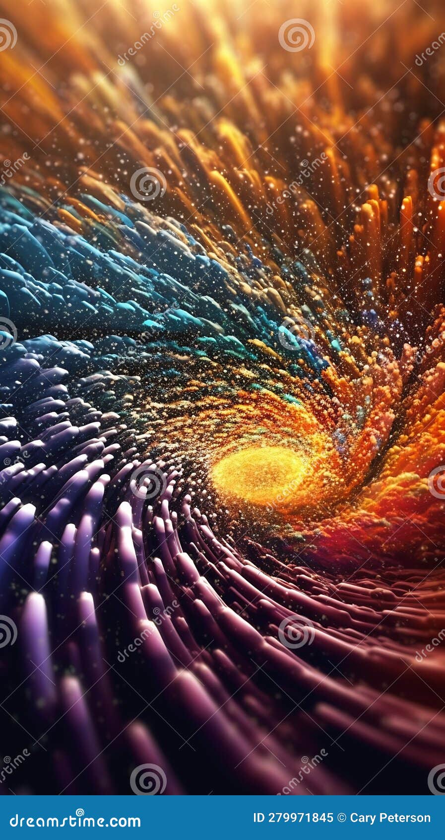 Spiral Light River: a Closeup of the God Vortex Stock Illustration ...