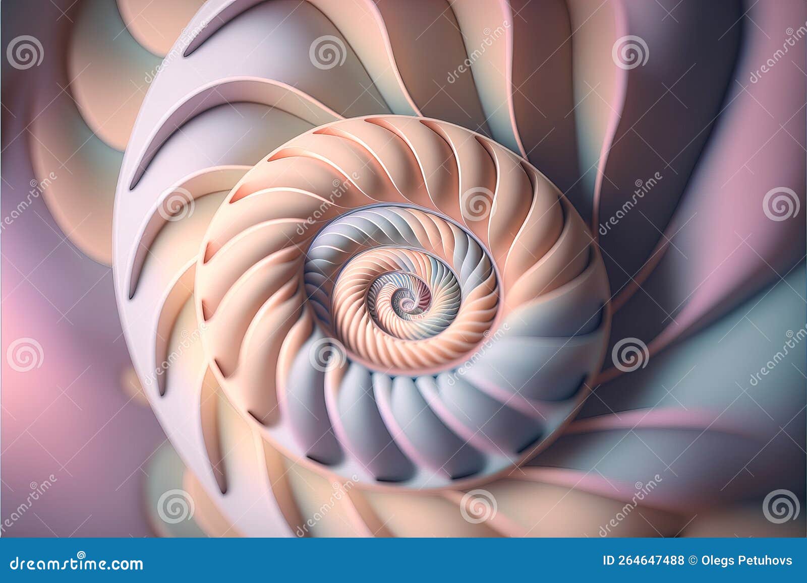 A Spiral Like Object with a Pink Background and a Blue Background with ...