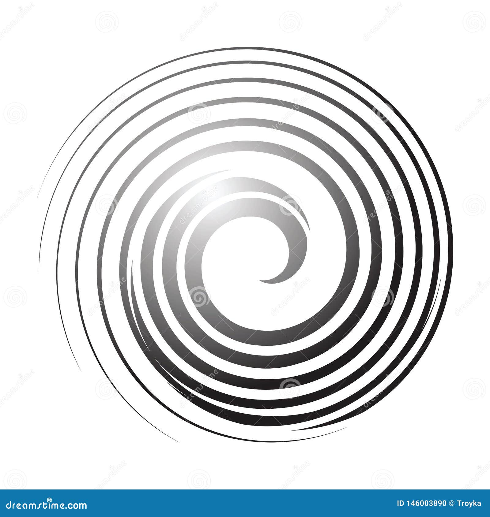 Spiral Line. Circle Design Element Stock Vector - Illustration of shape ...