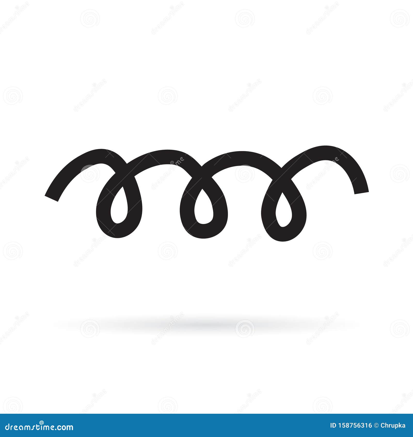 Spiral line icon stock vector. Illustration of stroke - 158756316