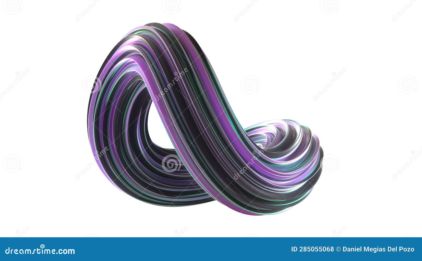 Spiral Loop Made of 3d Lines Stock Illustration - Illustration of ...