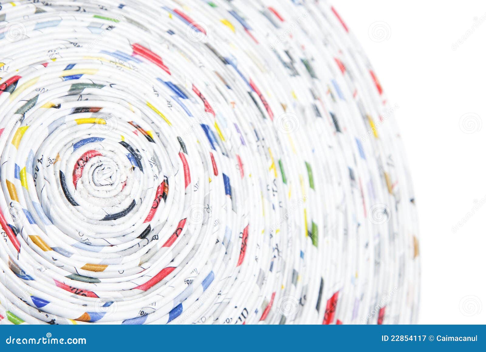 Spiral Made of Rolled Paper Stock Image - Image of document, broadsheet ...