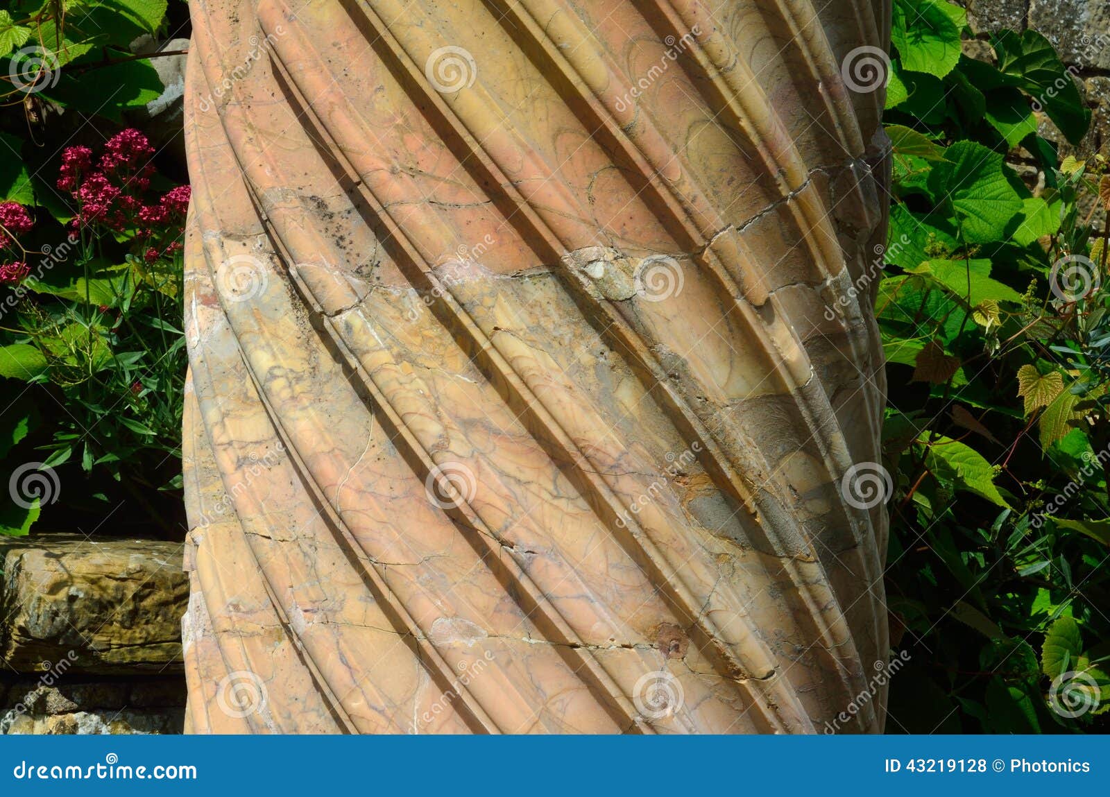 Spiral Marble Column stock photo. Image of pattern, erect - 43219128