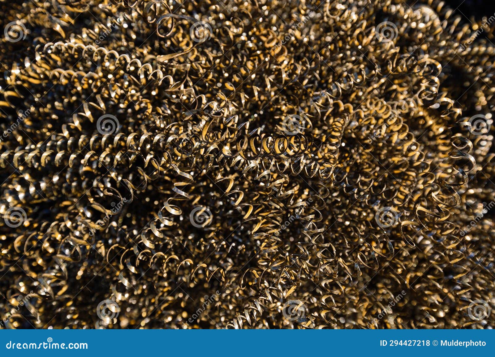 Spiral Metal Chips in Metalworking Production Stock Photo - Image of ...