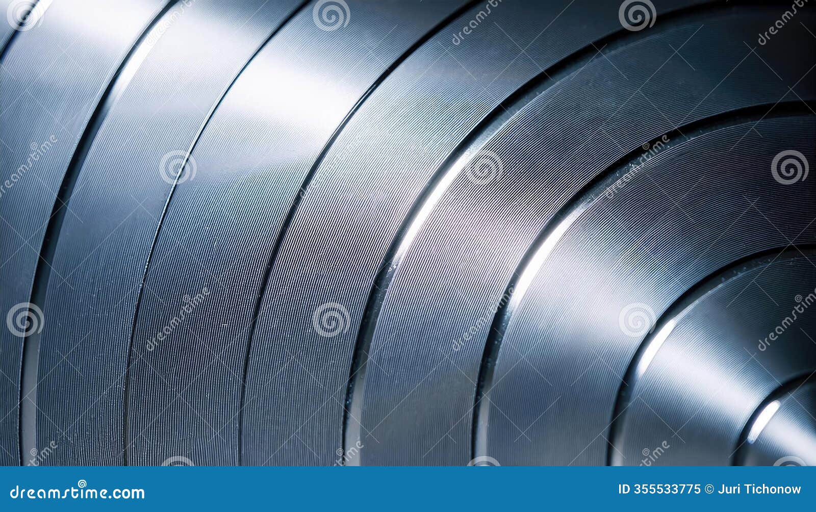 Spiral Metallic Surface with Concentric Circular Patterns Reflecting ...