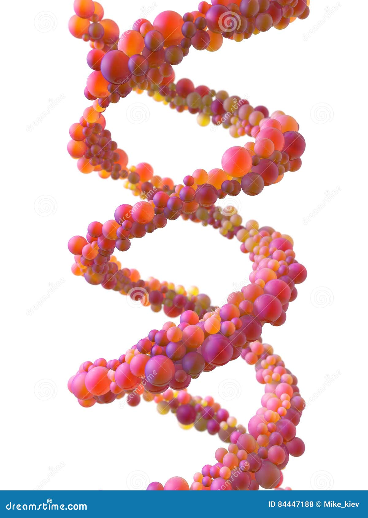 Spiral molecular structure stock illustration. Illustration of balls ...