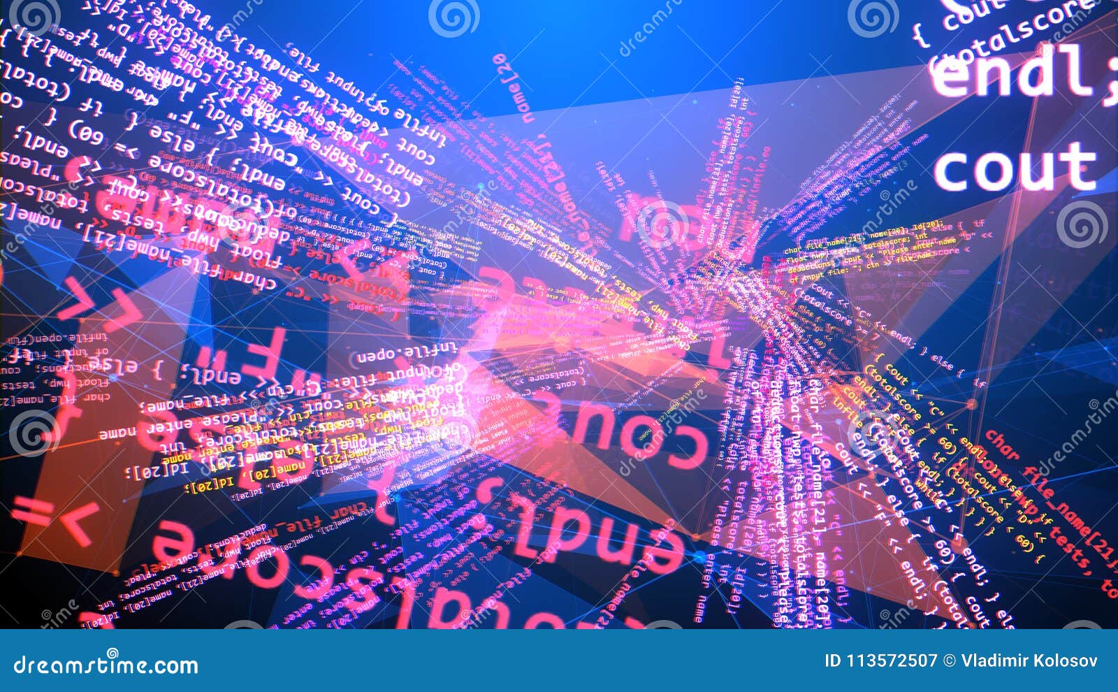 Spiral And Multicolored Coding Program Stock Illustration Illustration Of Futuristic Pink