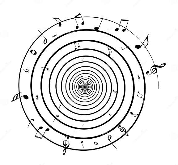 Spiral music notes stock vector. Illustration of cool - 19051460