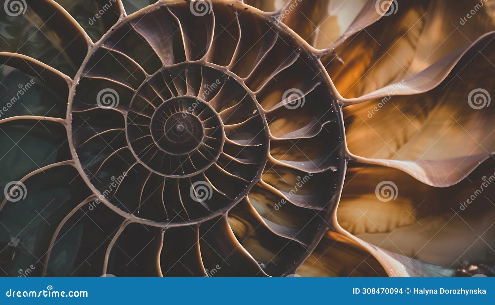 Spiral Natural Pattern. Generative AI Stock Illustration - Illustration ...