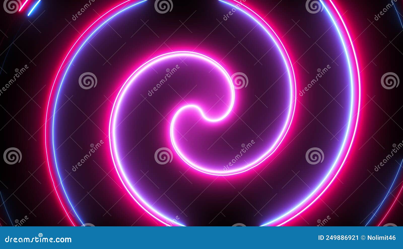 Spiral neon stock illustration. Illustration of music - 249886921