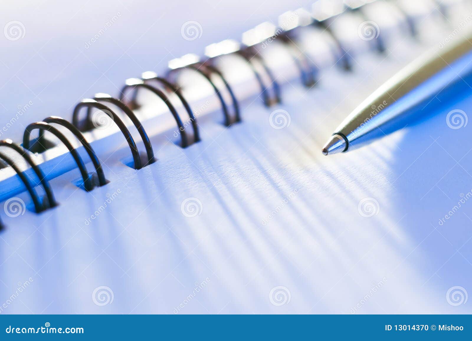 Spiral note-book and pen stock photo. Image of journal - 13014370