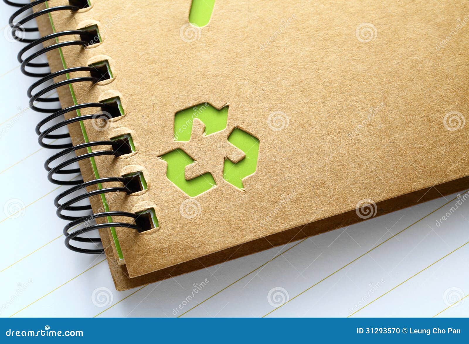 Spiral Note with Recycle Mark Stock Photo - Image of reuse, wood: 31293570
