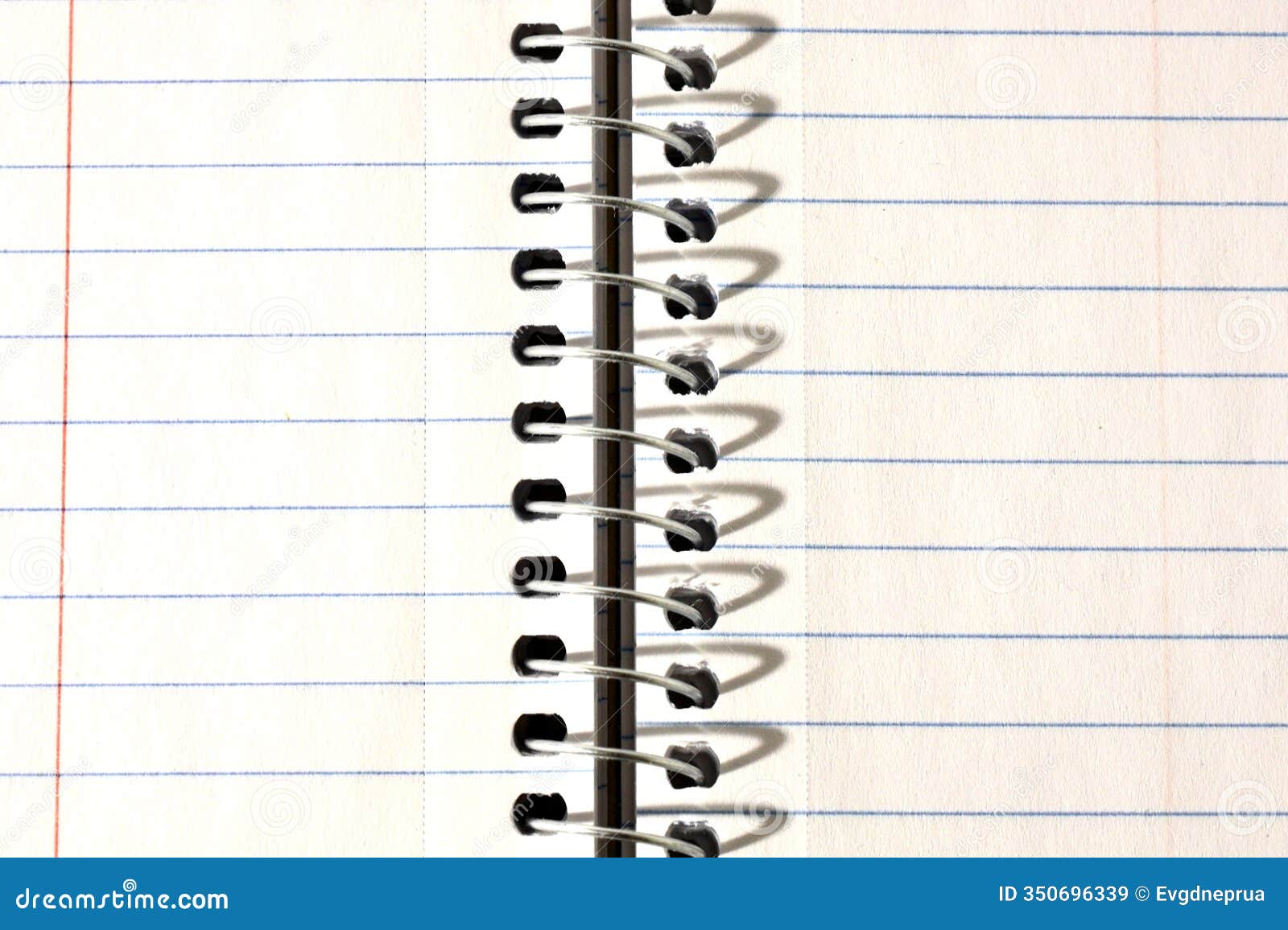 Spiral Notebook with Blank Lined Pages Stock Image - Image of journal ...