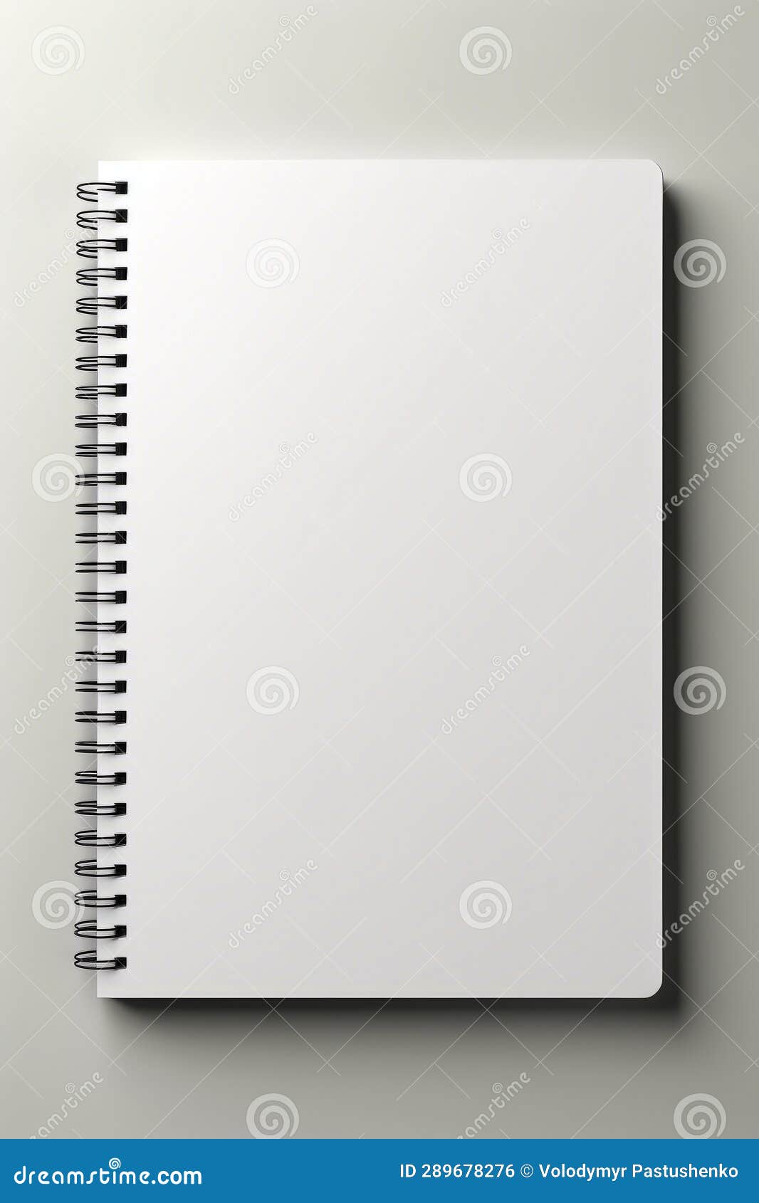 Spiral Notebook with Blank Page on Top of it. Generative AI Stock Photo ...