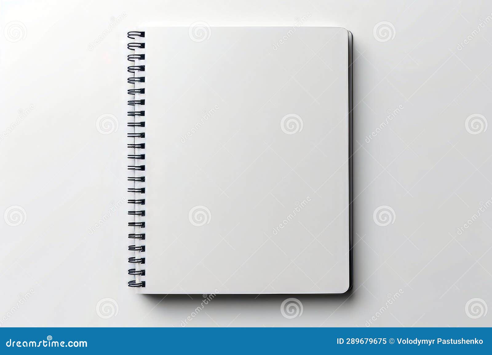 Spiral Notebook with Blank Page on Top of it. Generative AI Stock Image ...