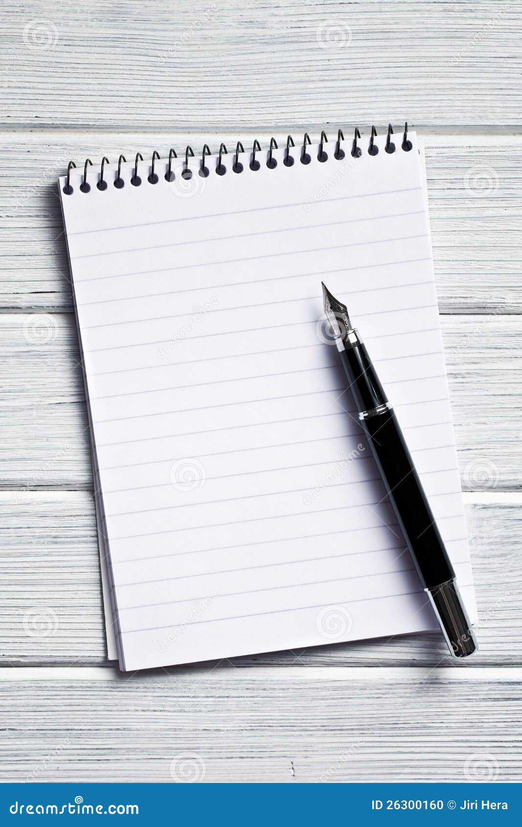 Spiral Notebook with Fountain Pen Stock Photo - Image of diary, busy ...