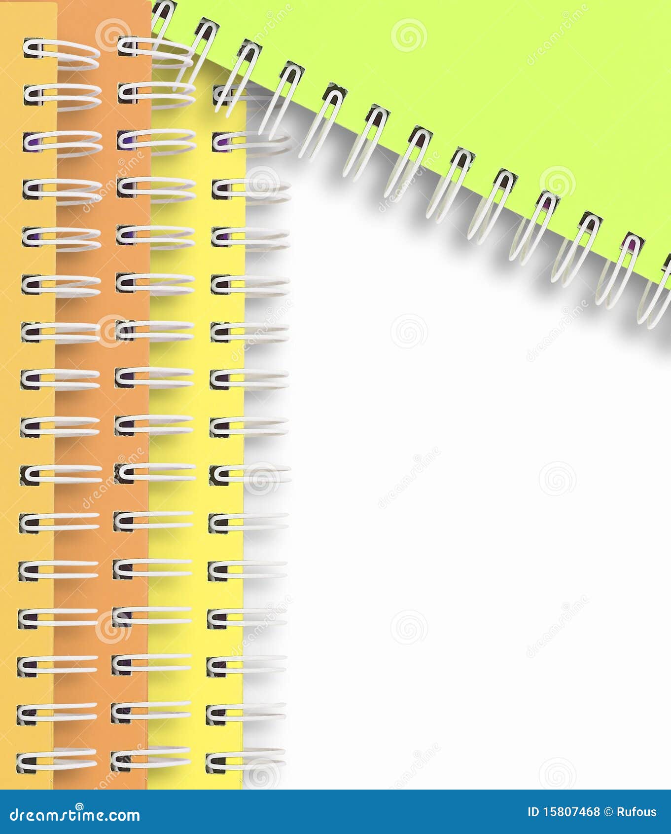 Spiral Notebook Frame on a White Background Stock Photo - Image of note ...