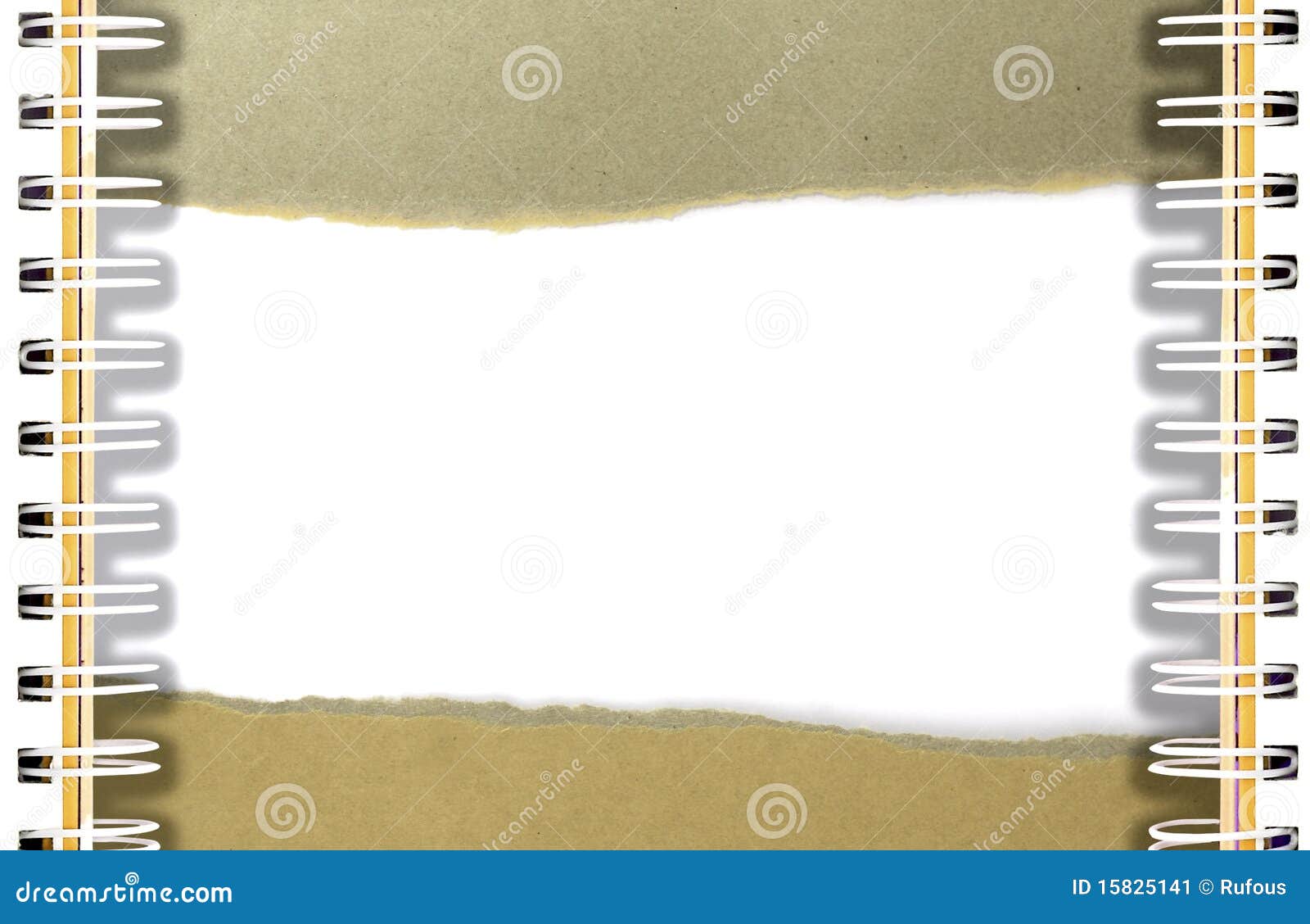 Spiral Notebook Frame On A White Background Stock Image - Image of ...