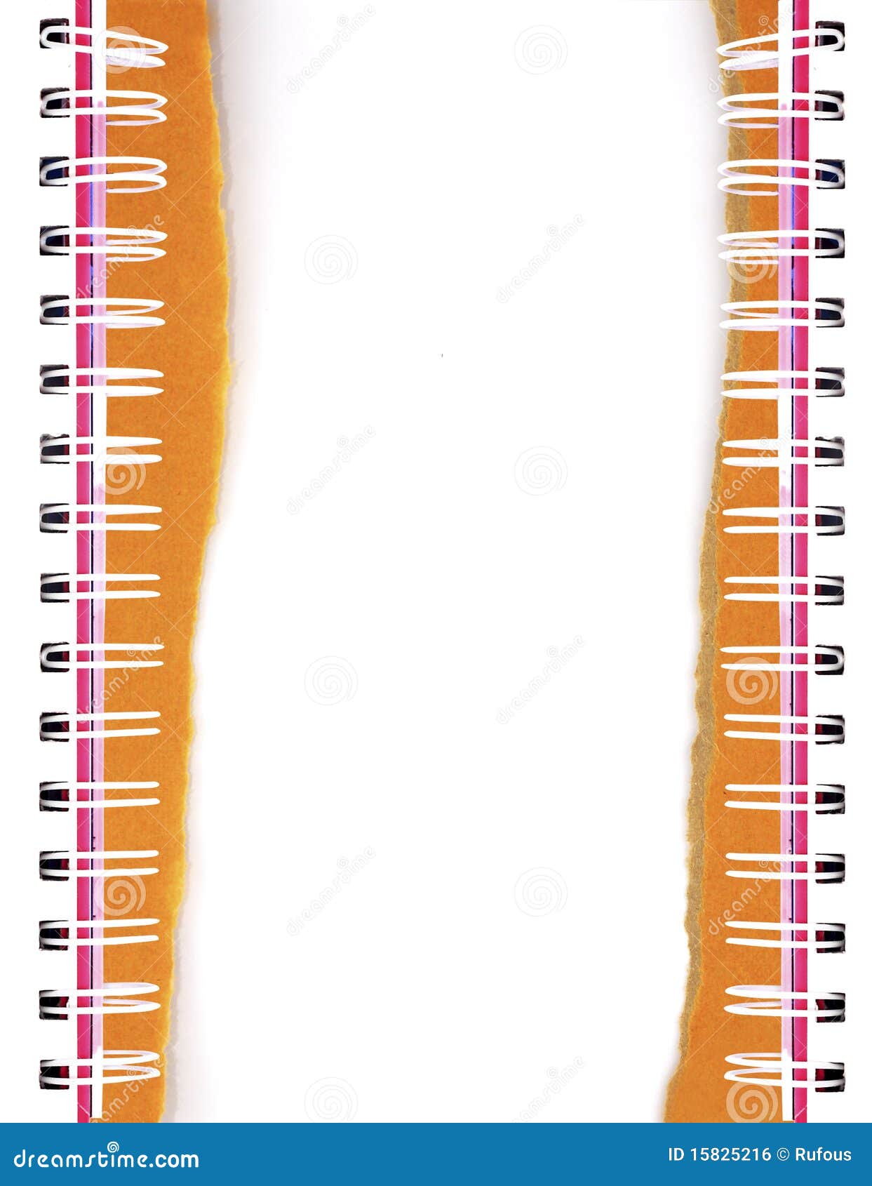 Spiral Notebook Frame on a White Background Stock Photo - Image of ...