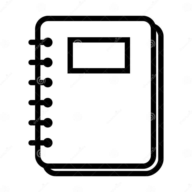 Spiral Notebook Icon, Paper Blank Page Symbol, Note Web Flat Vector ...