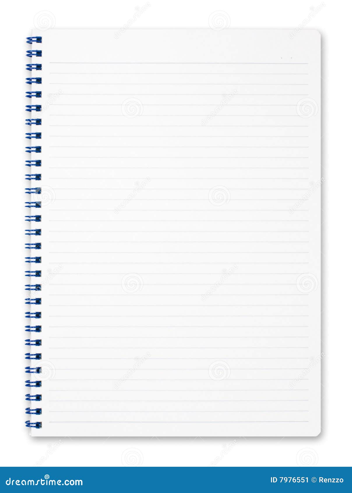 Spiral Notebook Isolated on Pure White. Stock Image - Image of ...